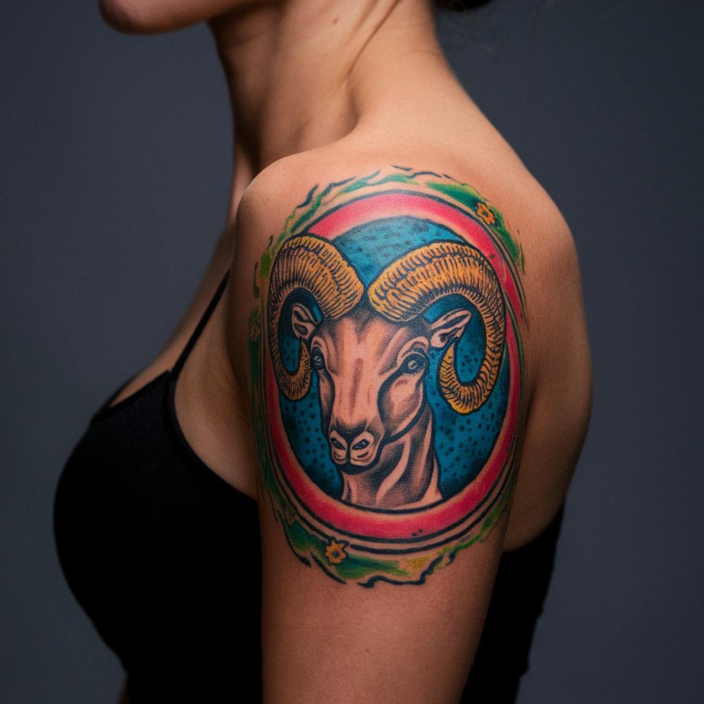 Aries Woman Upper Arm Tattoo Ideas - TheReadingTub